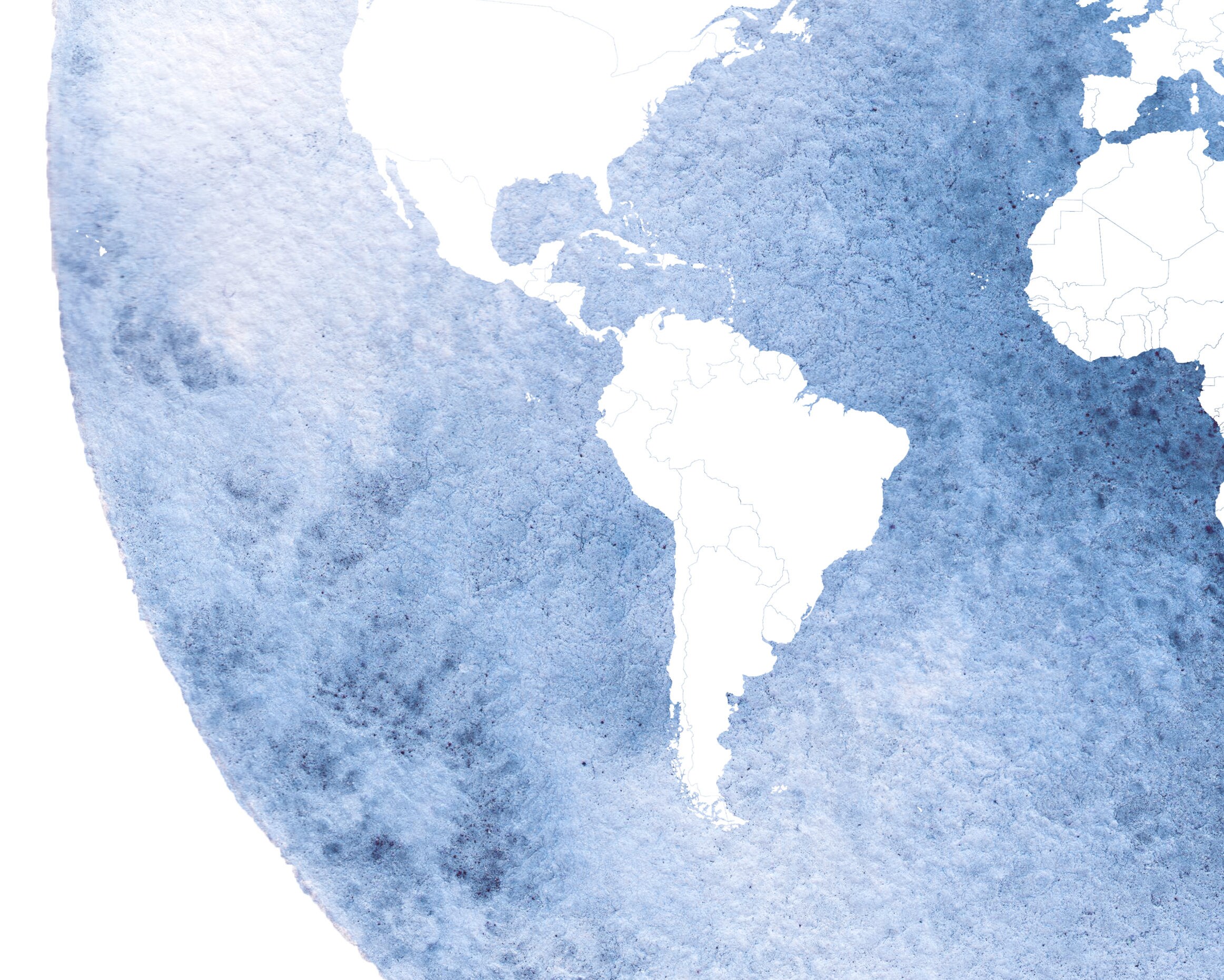 Blue Watercolor Map. World Map Wall Art. Map Art. Map of the World ...