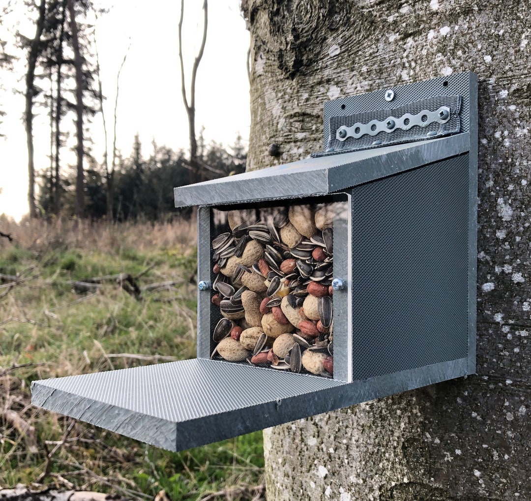 Squirrel Feeder Box With 300g Squirrel Food. Hand Made From 100% ...