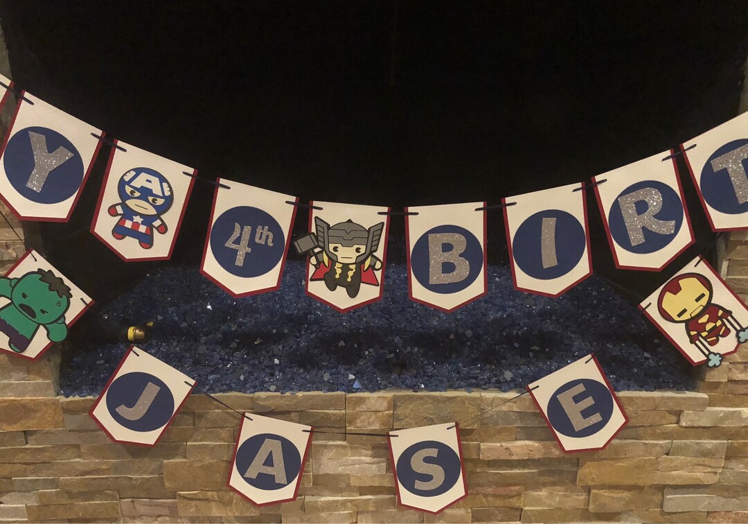 Happy Birthday - Superhero Banner - Etsy