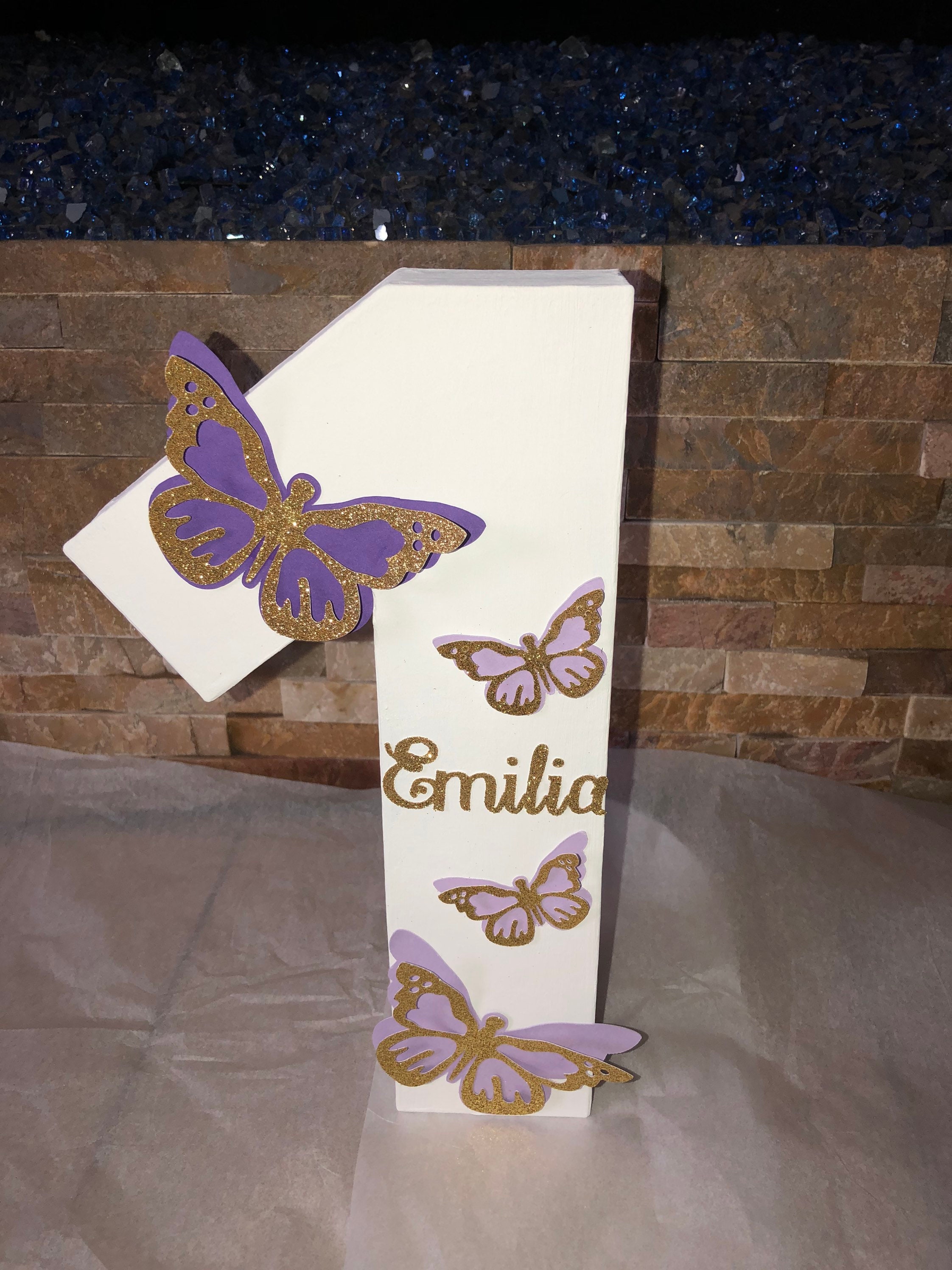 Customized Mache Number butterflies Themed Party - Etsy