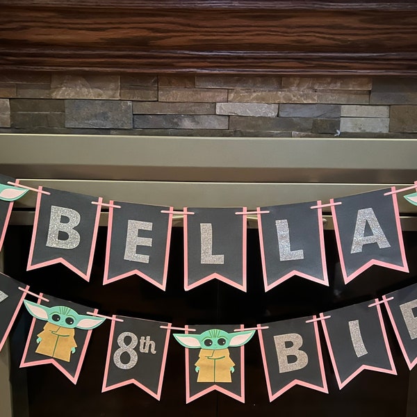 Grogu Birthday Banner - Etsy