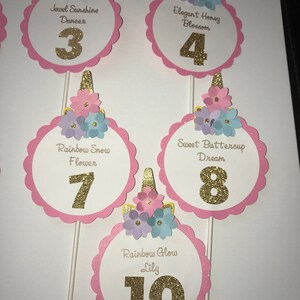 Gold Unicorn - Table Number - Etsy