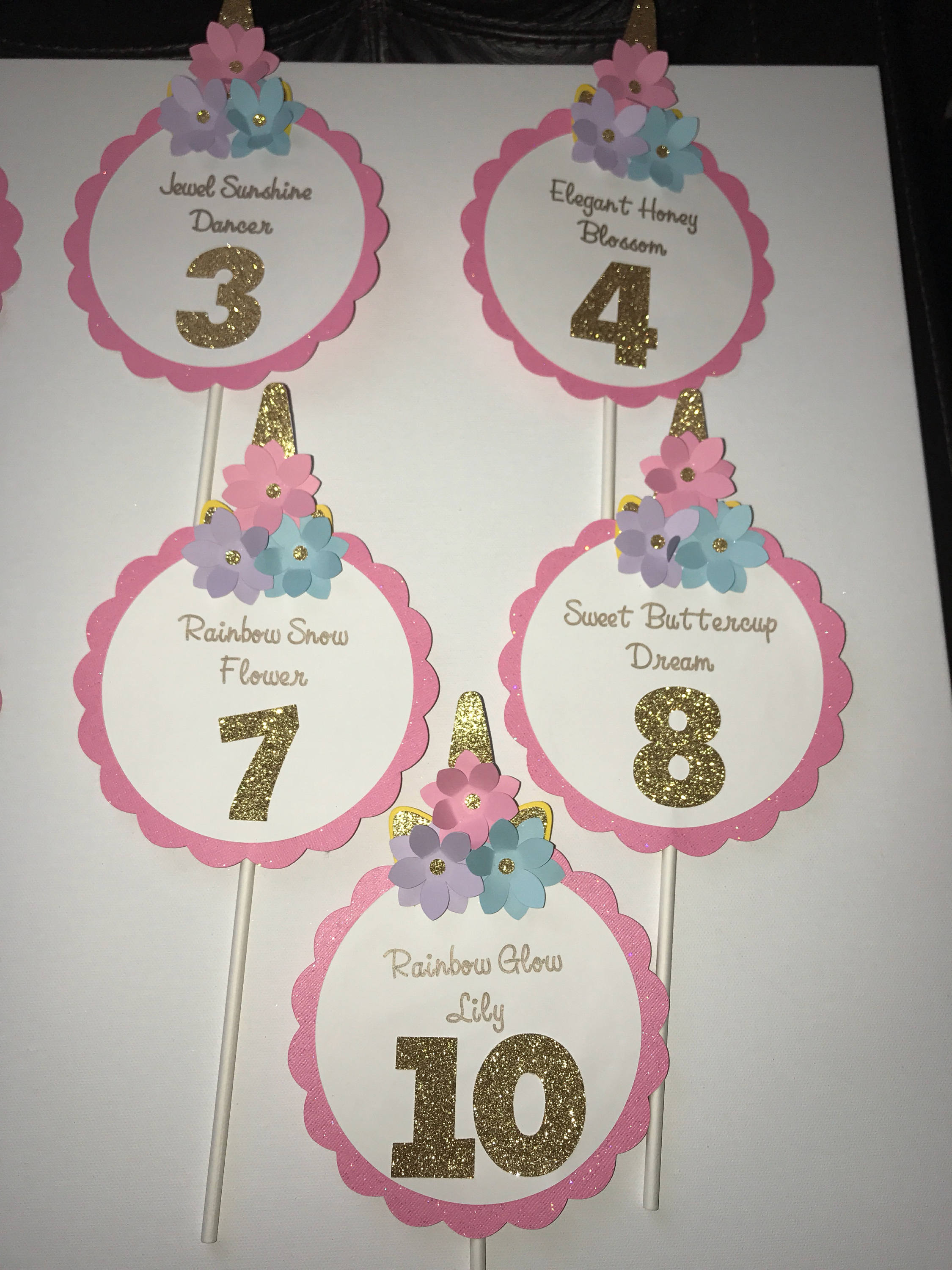 Gold Unicorn - Table Number - Etsy