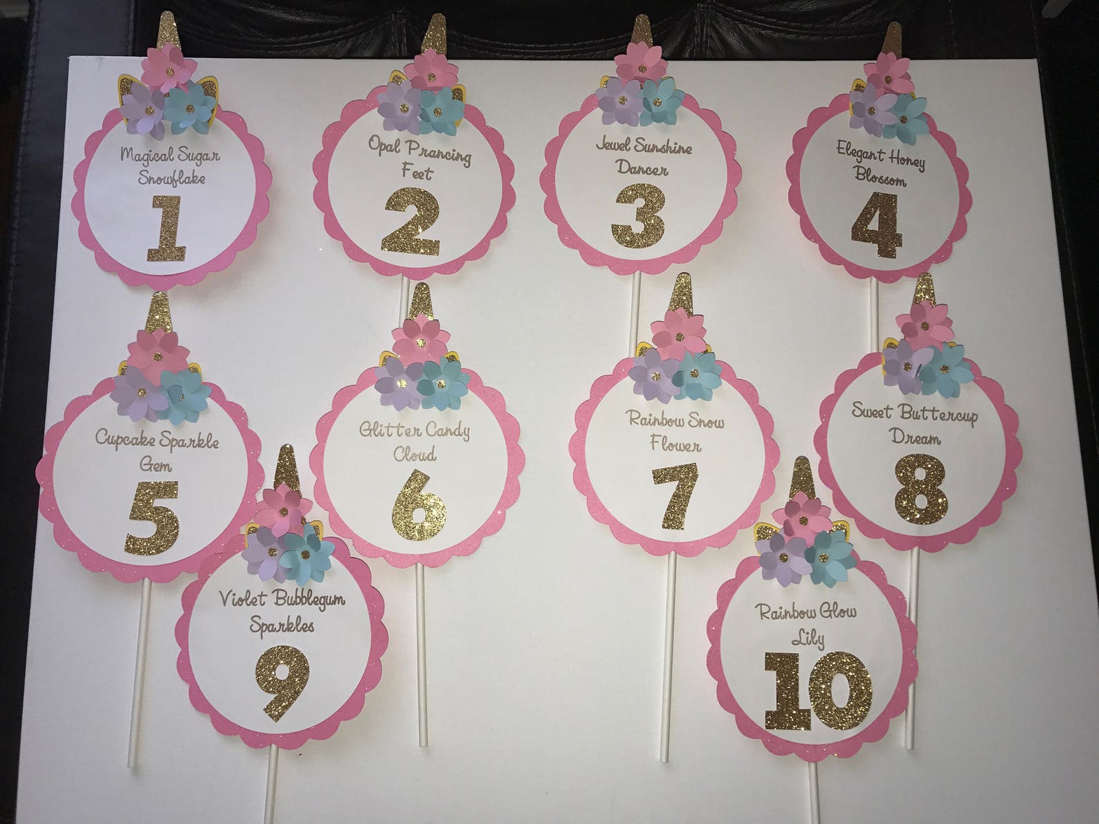 Gold Unicorn Table Number | Etsy