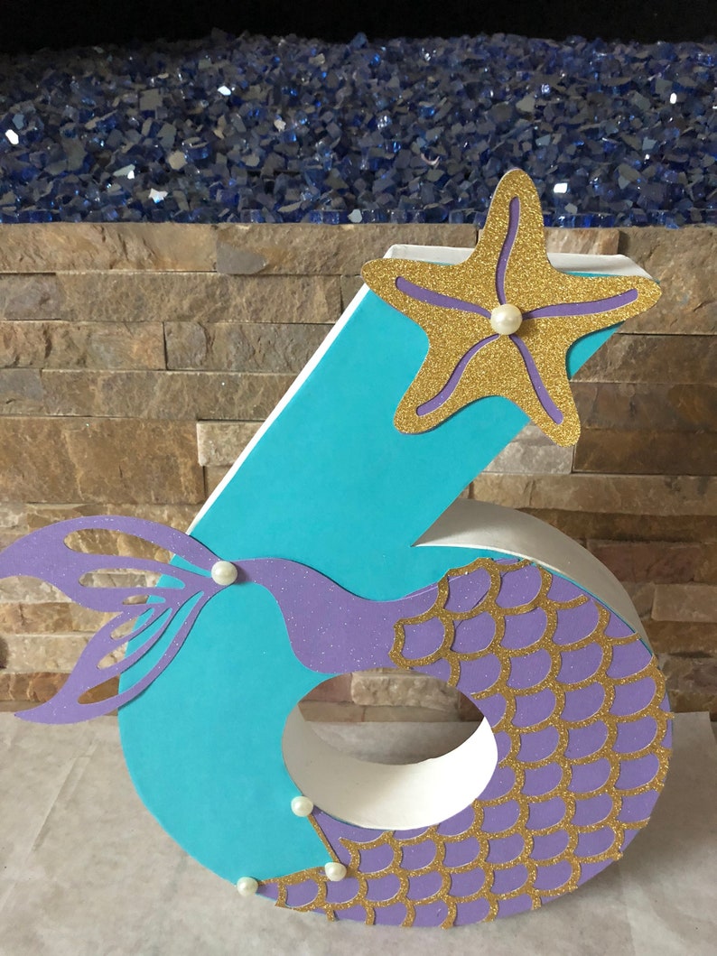 Customized Age Mermaid Mache Numbers Birthday/baby - Etsy
