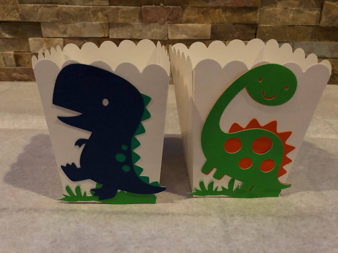 Small Popcorn/candy Box Dinosaur Theme Party - Etsy