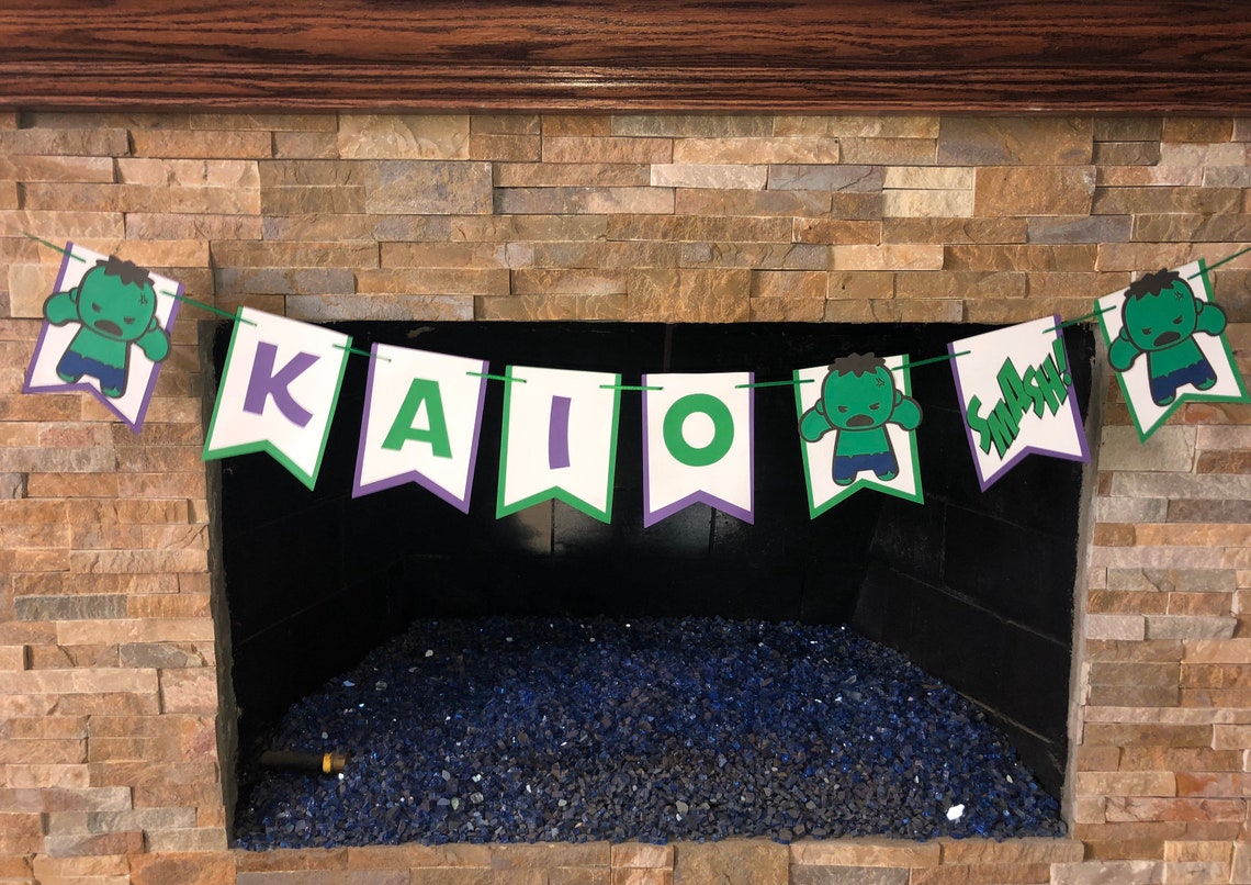Customized Name Smash Banner Superhero Theme Party | Etsy