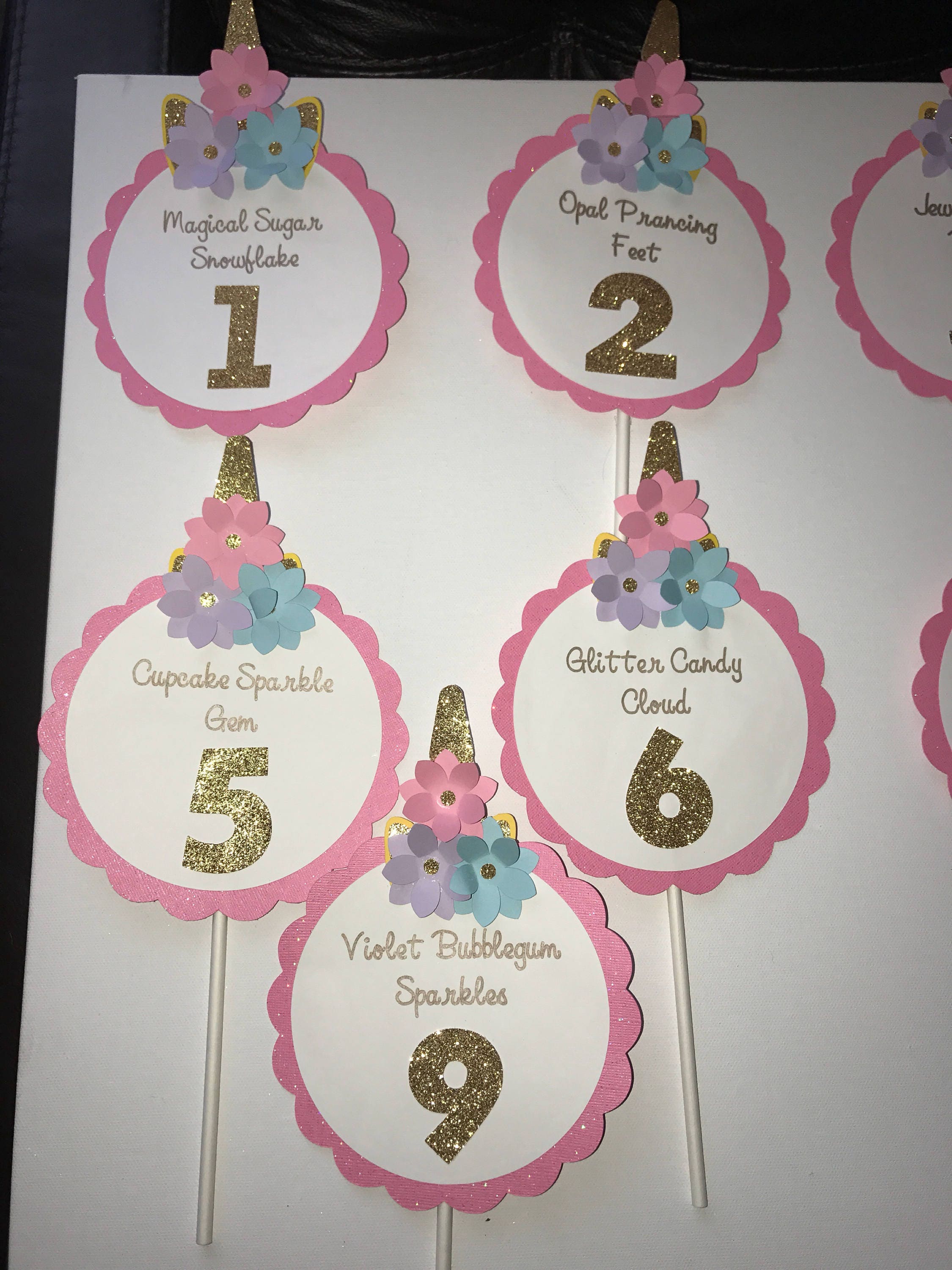 Gold Unicorn Table Number | Etsy