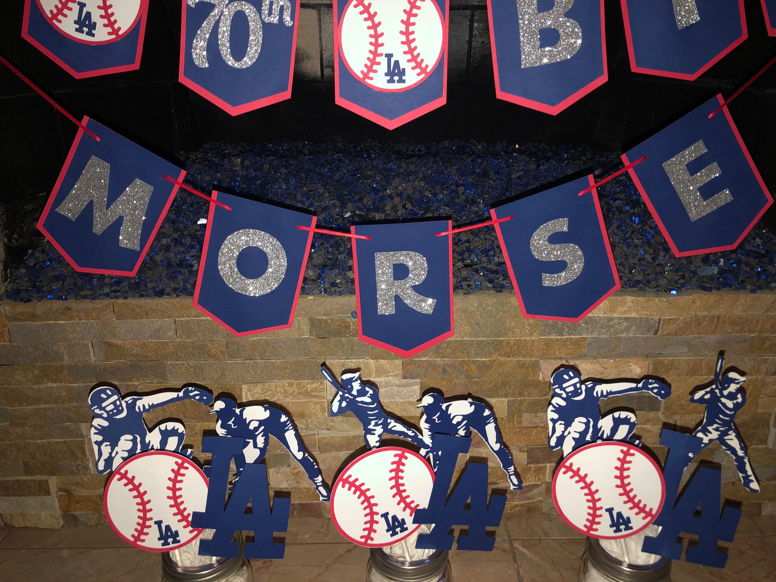 Happy Birthday with Baseball Garland | Etsy