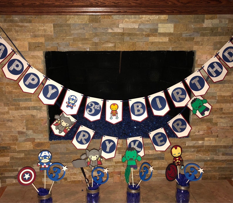 Happy Birthday - Superhero Banner - Etsy