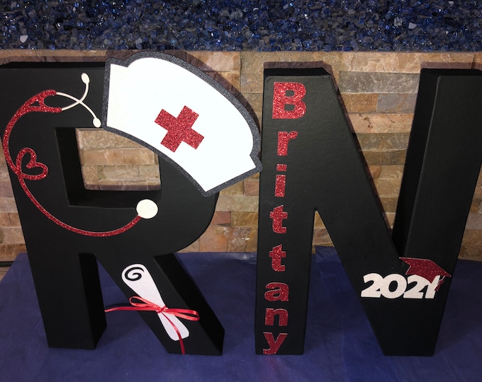 RN Sign for Nursing Student Gifts and Graduation Decor, Nurse Graduate ...