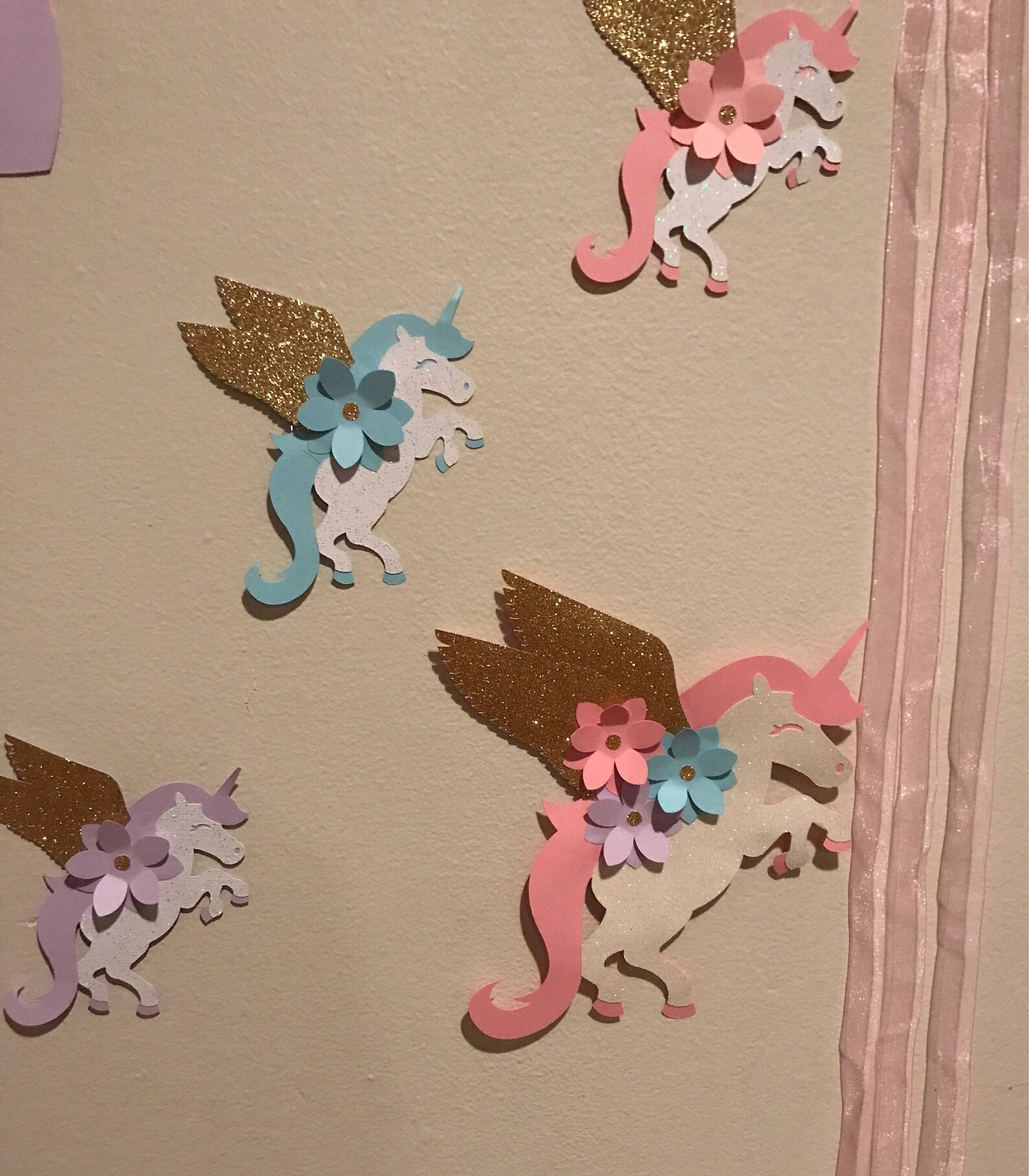 Unicorn Flower Backdrop Set - Etsy
