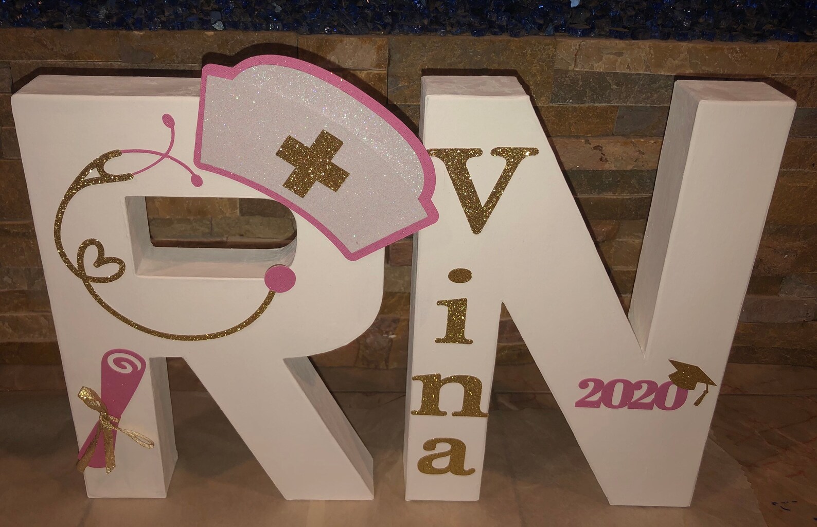 Mache Letters Graduation decor/ centerpiece/graduation | Etsy