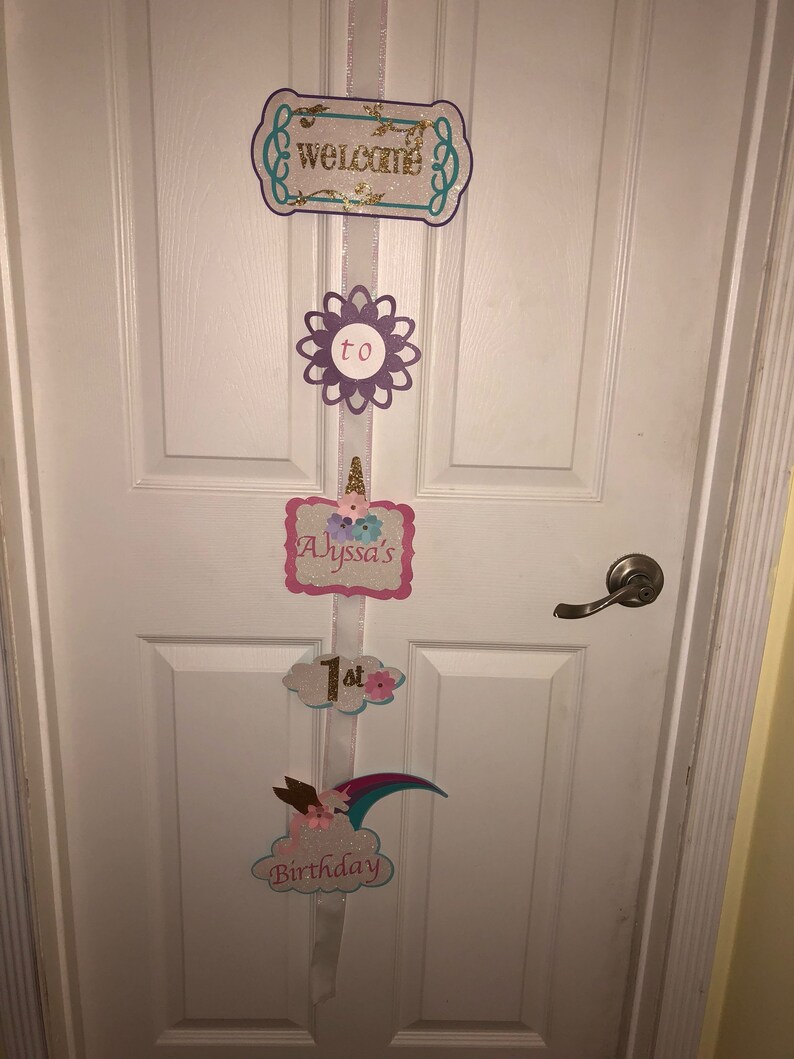 Unicorn Welcome Party Sign/door Sign/home Decor/birthday/gift - Etsy