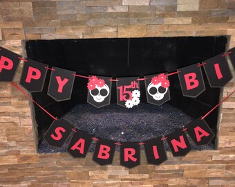 Happy Bday Banner Horror-themed Party | Etsy