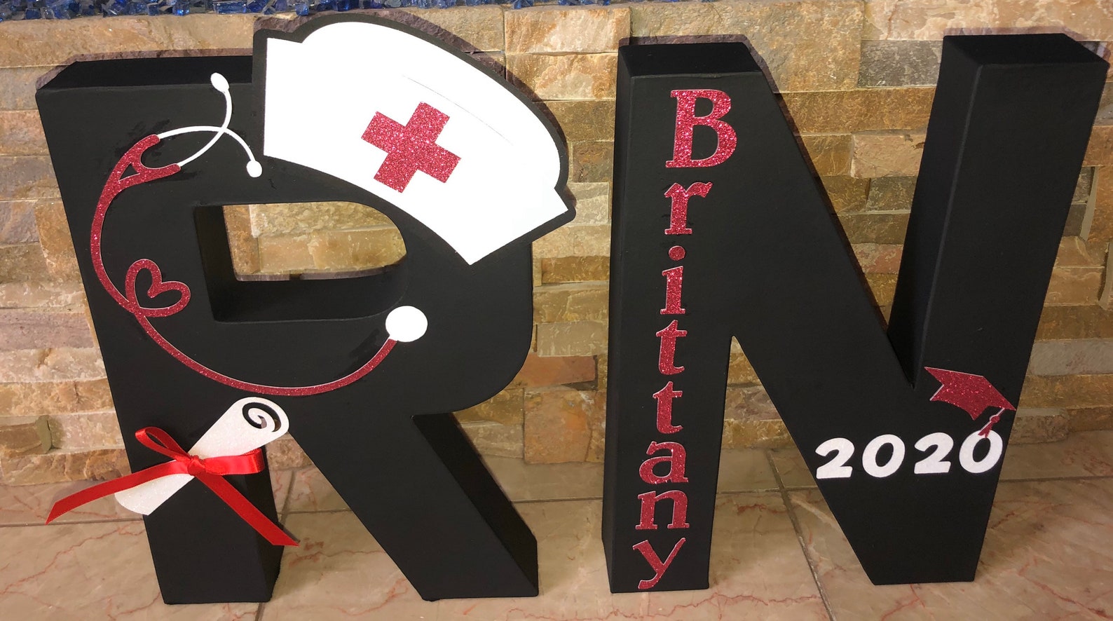 Mache Letters Graduation decor/ centerpiece/graduation | Etsy
