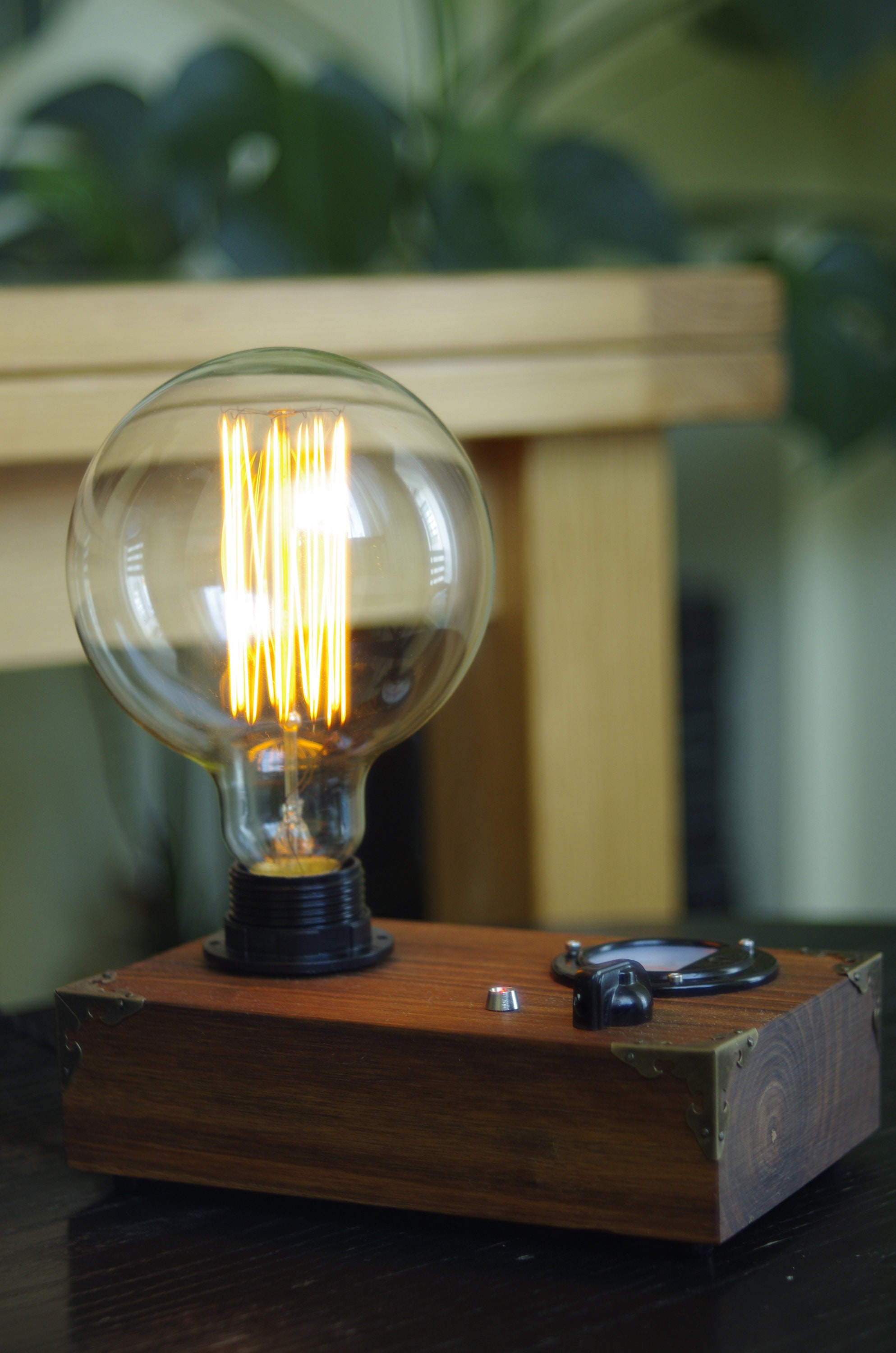 Steampunk Lamp.rustic Lamp.edison Lamp.edison Bulb.vintage Lamp ...