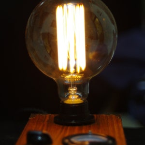 Steampunk Lamp.rustic Lamp.edison Lamp.edison Bulb.vintage Lamp ...