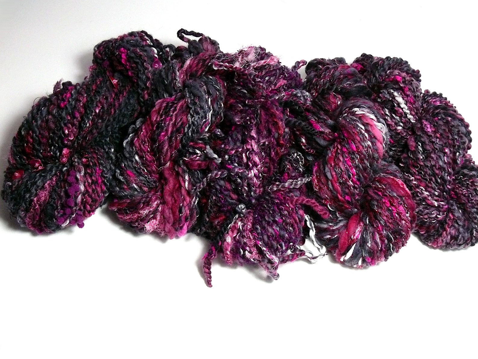 Boudoir I ~ Handspun Art Yarn ~artisan Yarn~ Handspun Wool ~textured ...
