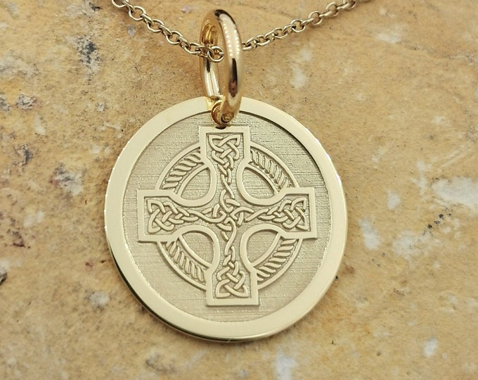 Marked 375 9k Gold Irish Celtic Cross Pendant.2511sb.free Shipping - Etsy