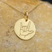 Dainty 14k Solid Gold ASL Sign Language Necklace Personalized | Etsy