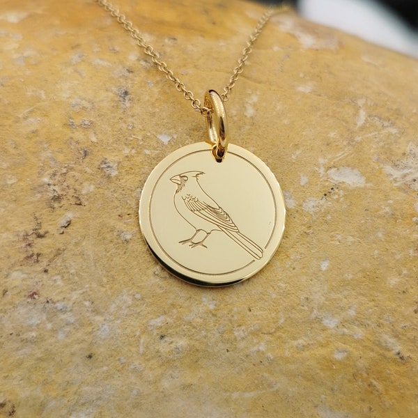 Dainty Gold Cardinal Necklace - Etsy