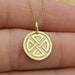Dainty 14k Solid Gold Celtic Shield Necklace: Personalized Pendant - Etsy
