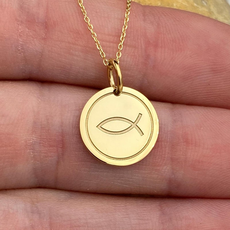 Ichthus Necklace - Etsy
