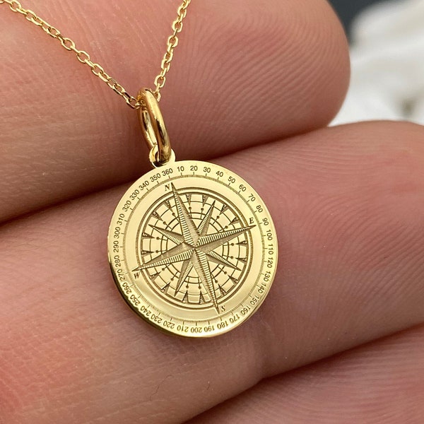 Compass Necklace - Etsy