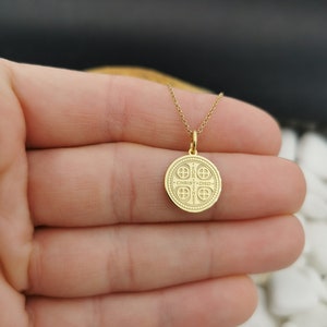 Dainty 14k Solid Gold Episcopal Cross Pendant Necklace - Etsy