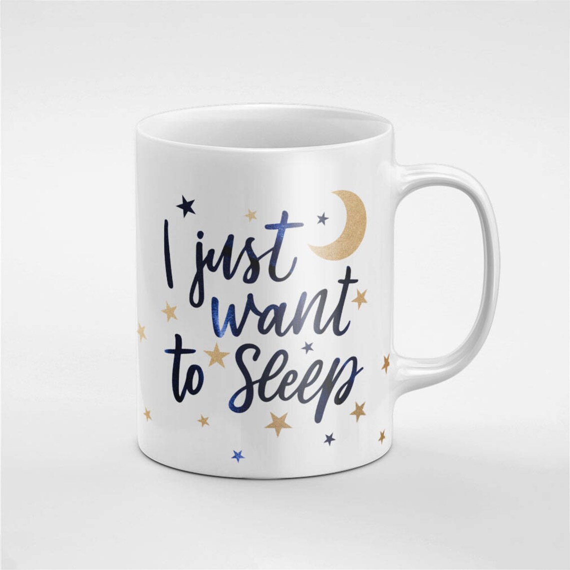 I Just Want to Sleep Cute Moon Ceramic Coffee Tea Mug Gift for Him ...