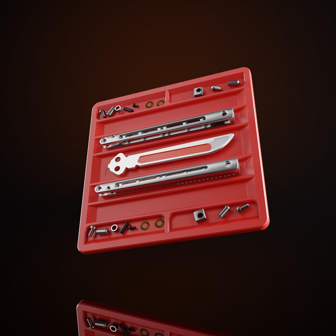 Balisong Disassembly Tray 3D Printed Red (variant #1) - Etsy