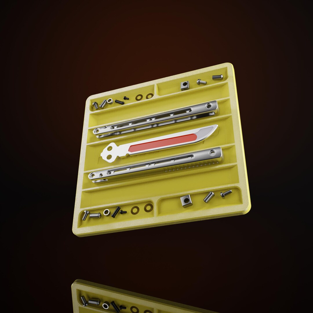 Balisong Disassembly Tray 3D Printed Yellow (variant #1) - Etsy