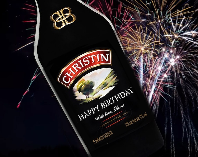 Personalized Baileys Labels, Custom Bailey's Liquor Label, Bailey Gift ...