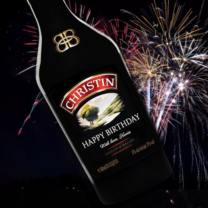 Personalized Baileys Labels, Custom Bailey's Liquor Label, Bailey Gift ...