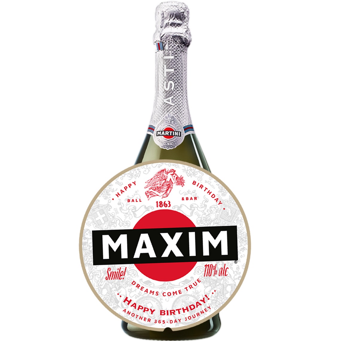 Personalized Martini Label, Custom Wine Stickers, Asti Lable, Personalised Italian Wine Label ...