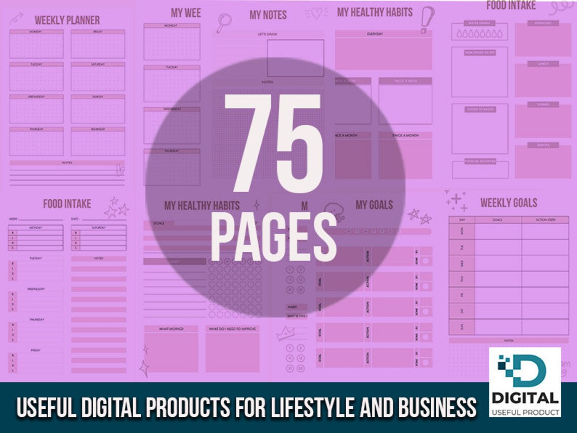 Kids ADHD Planner Printable School Planner, Children Journal and ...