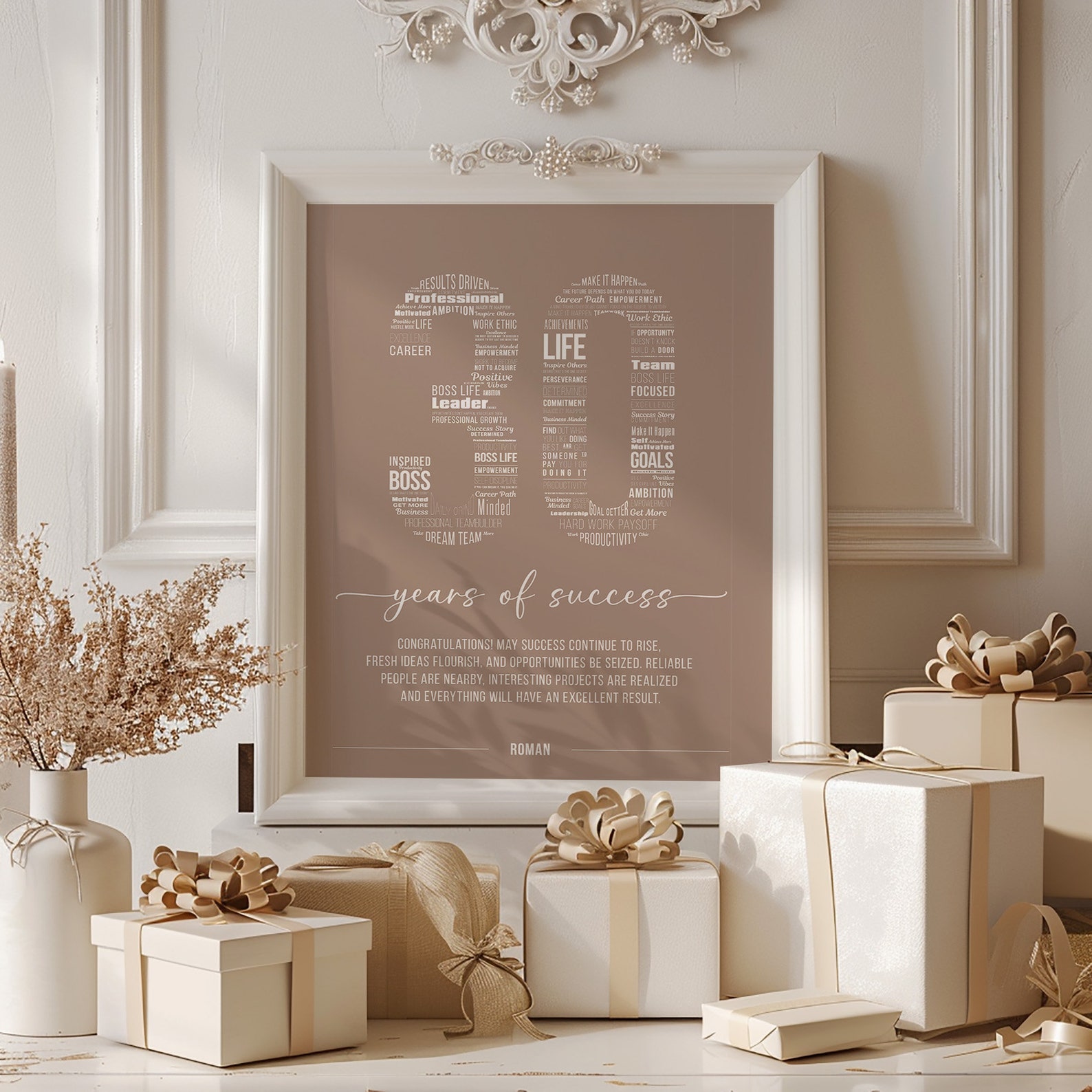 30 Year Work Anniversary Gift | 30 Years of Service Card Poster ...