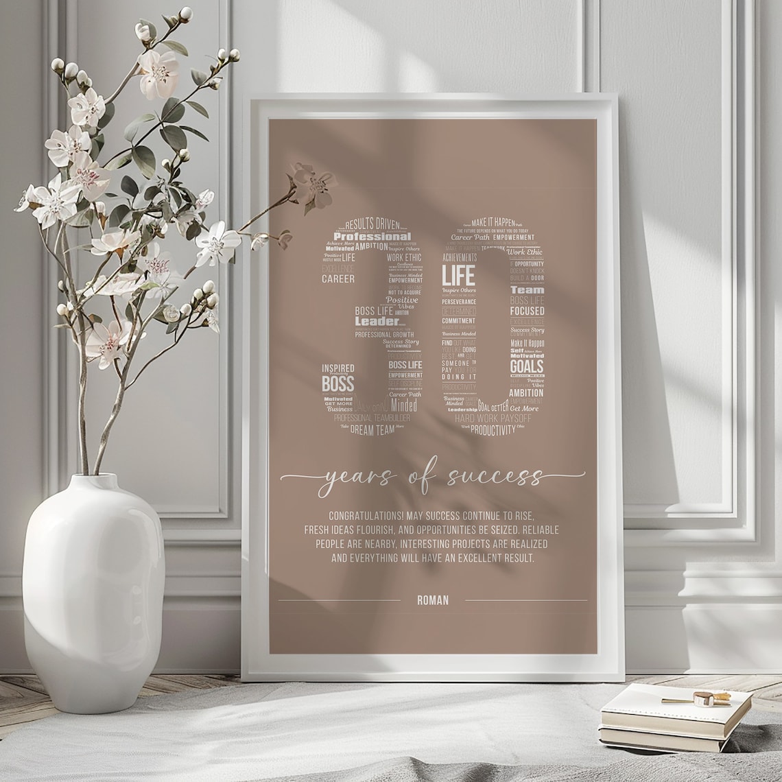 30 Year Work Anniversary Gift | 30 Years of Service Card Poster ...