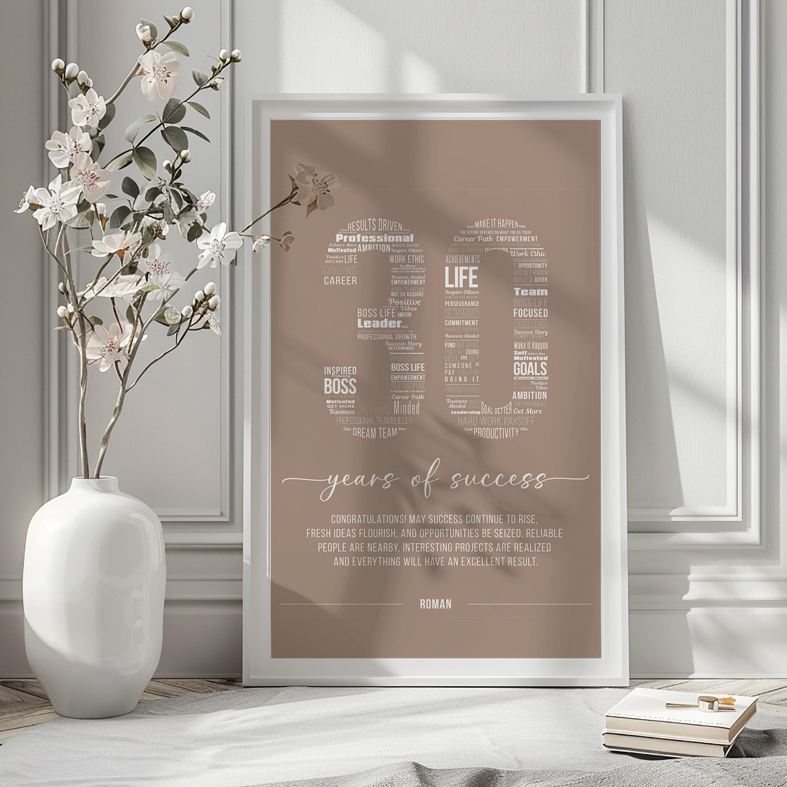 30 Year Work Anniversary Gift | 30 Years of Service Card Poster ...