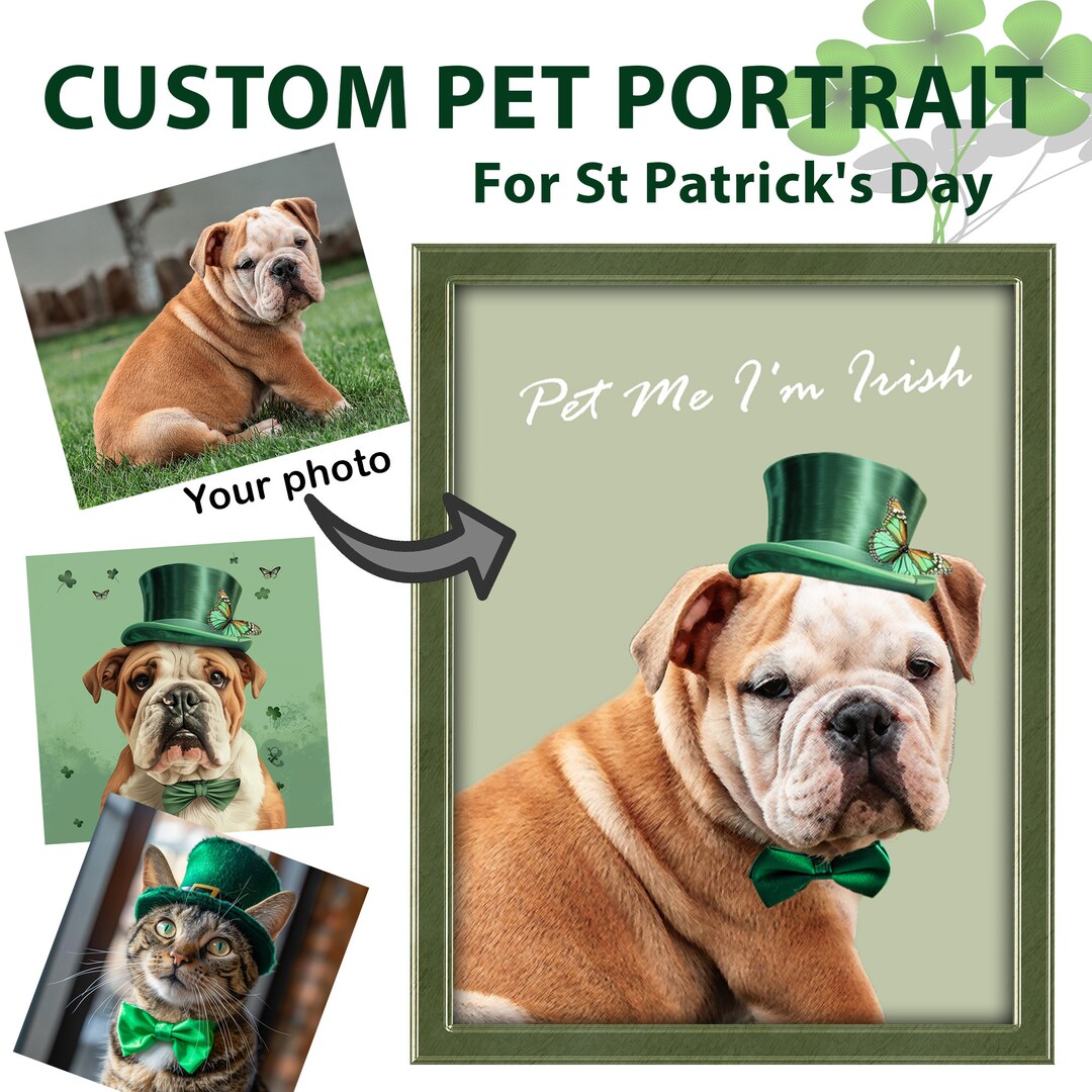 Custom St. Patrick's Day Printable | Patrick's Gift | Personalized Dog ...