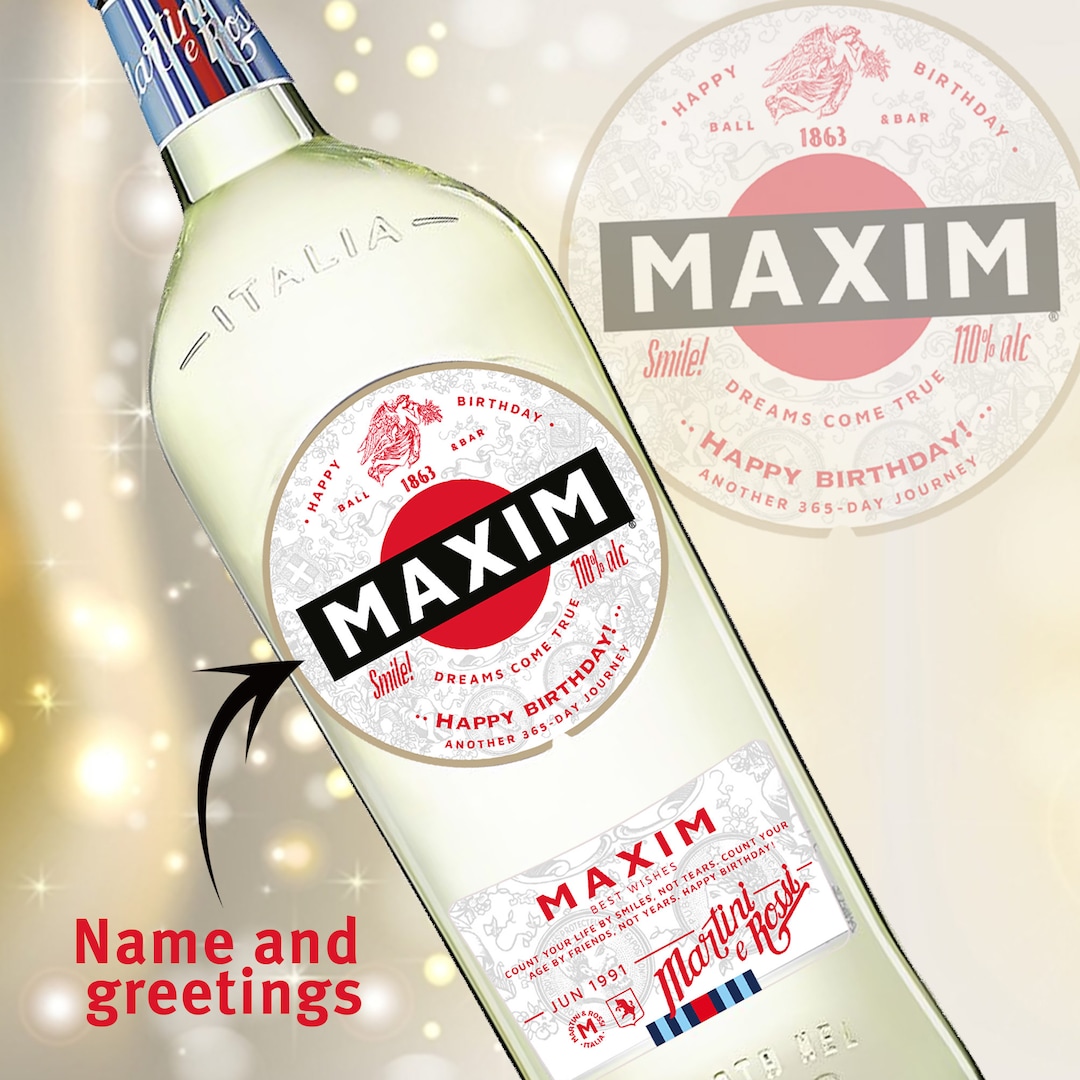 Personalized Martini Label, Custom Wine Stickers, Asti Lable ...