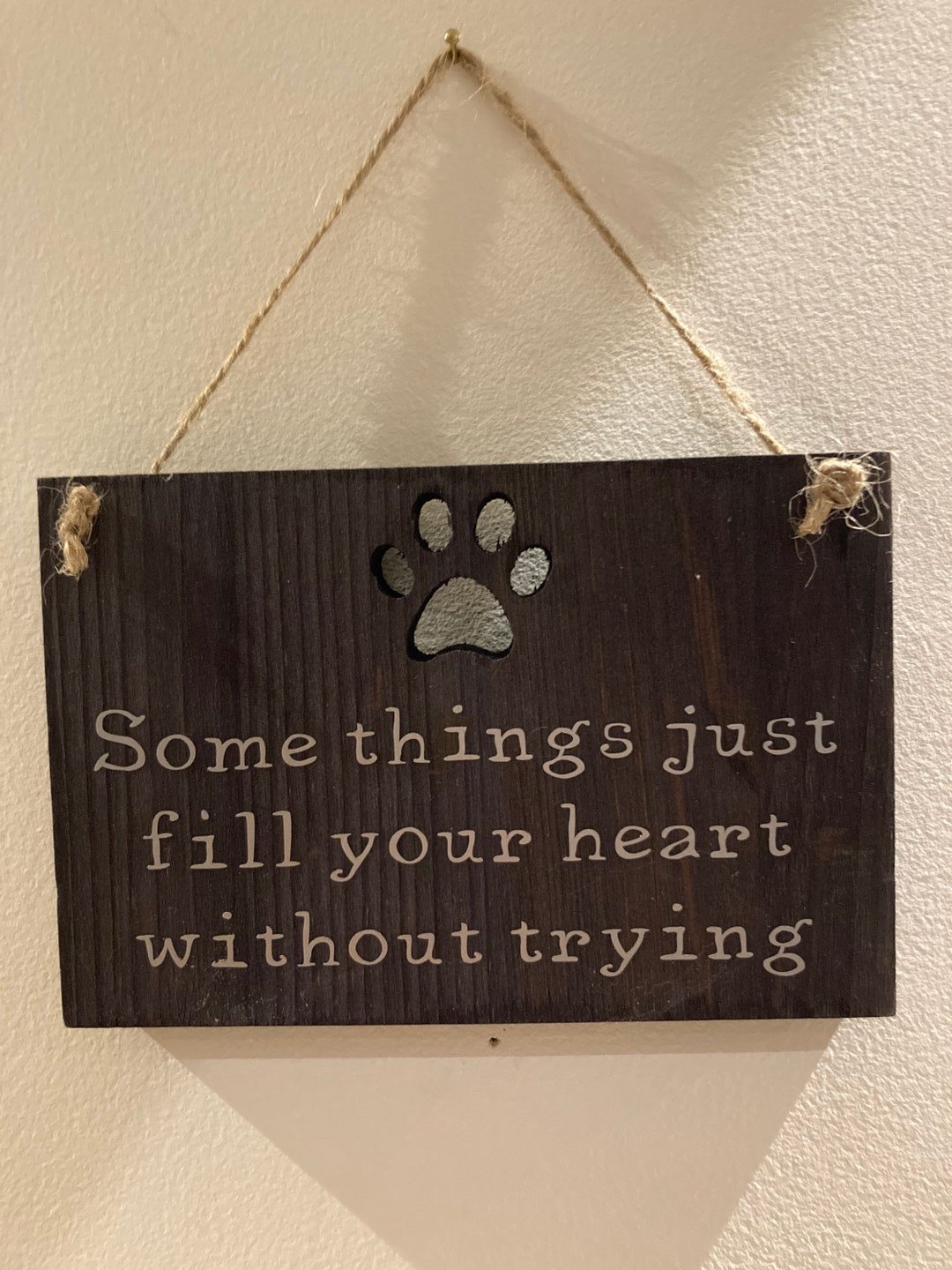 Hanging Dog Paw Plaque - Etsy