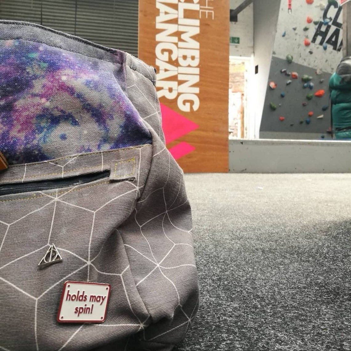 Holds May Spin: Climbing Pin Badge - Etsy UK