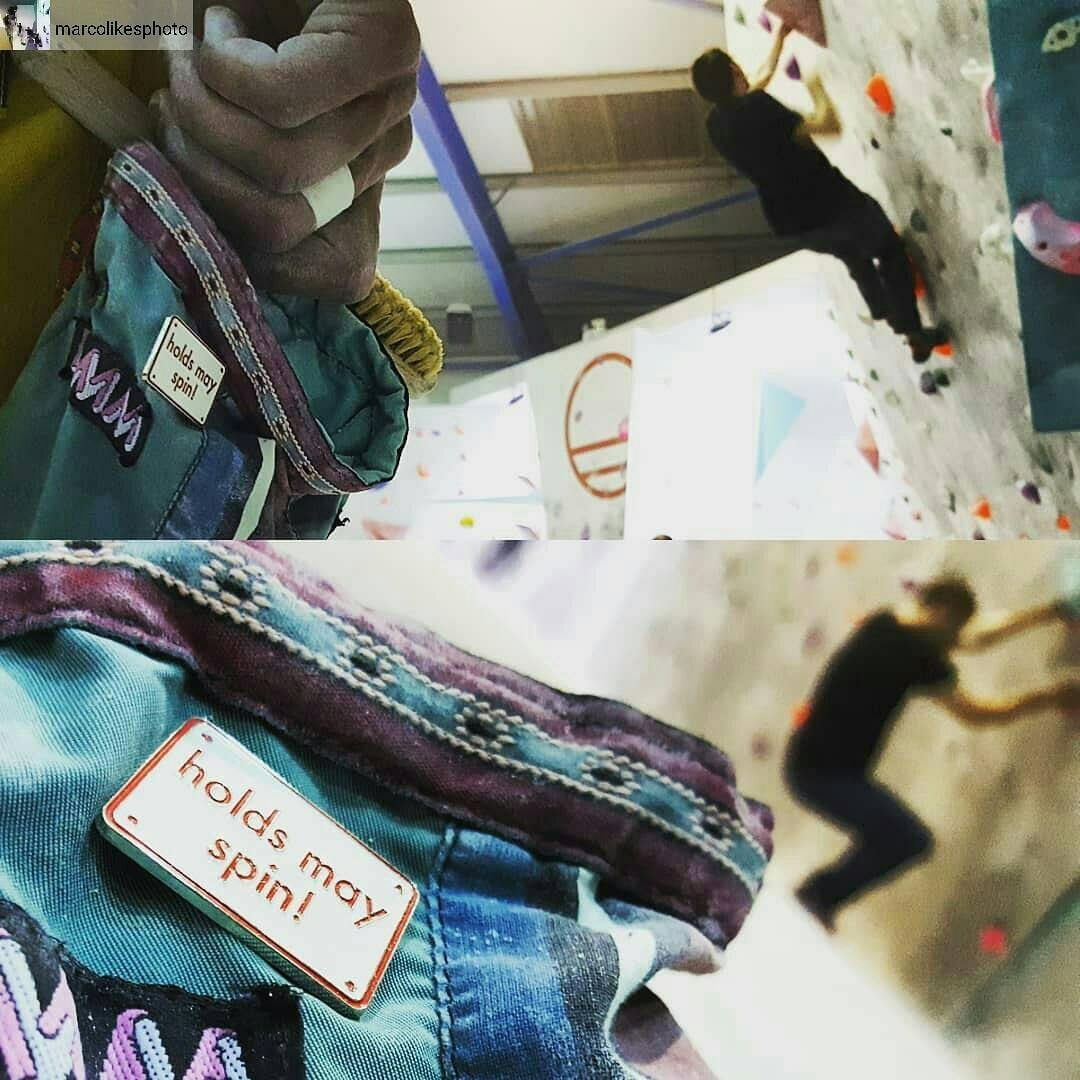 Holds May Spin: Climbing Pin Badge - Etsy UK