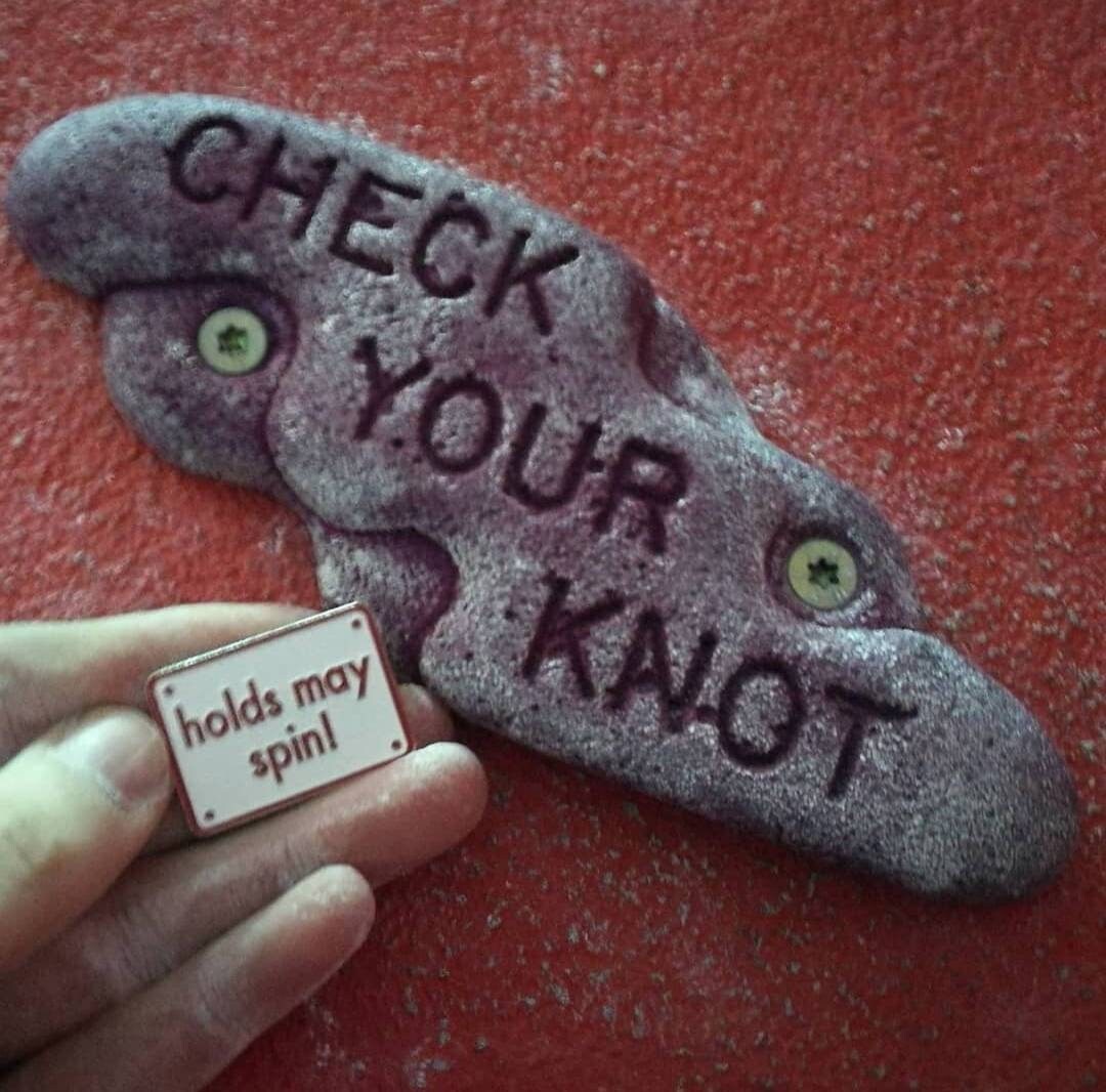 Holds May Spin: Climbing Pin Badge - Etsy UK
