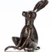 Metal Rabbit Garden Ornament Sculpture Art Handmade Recycled Metal ...
