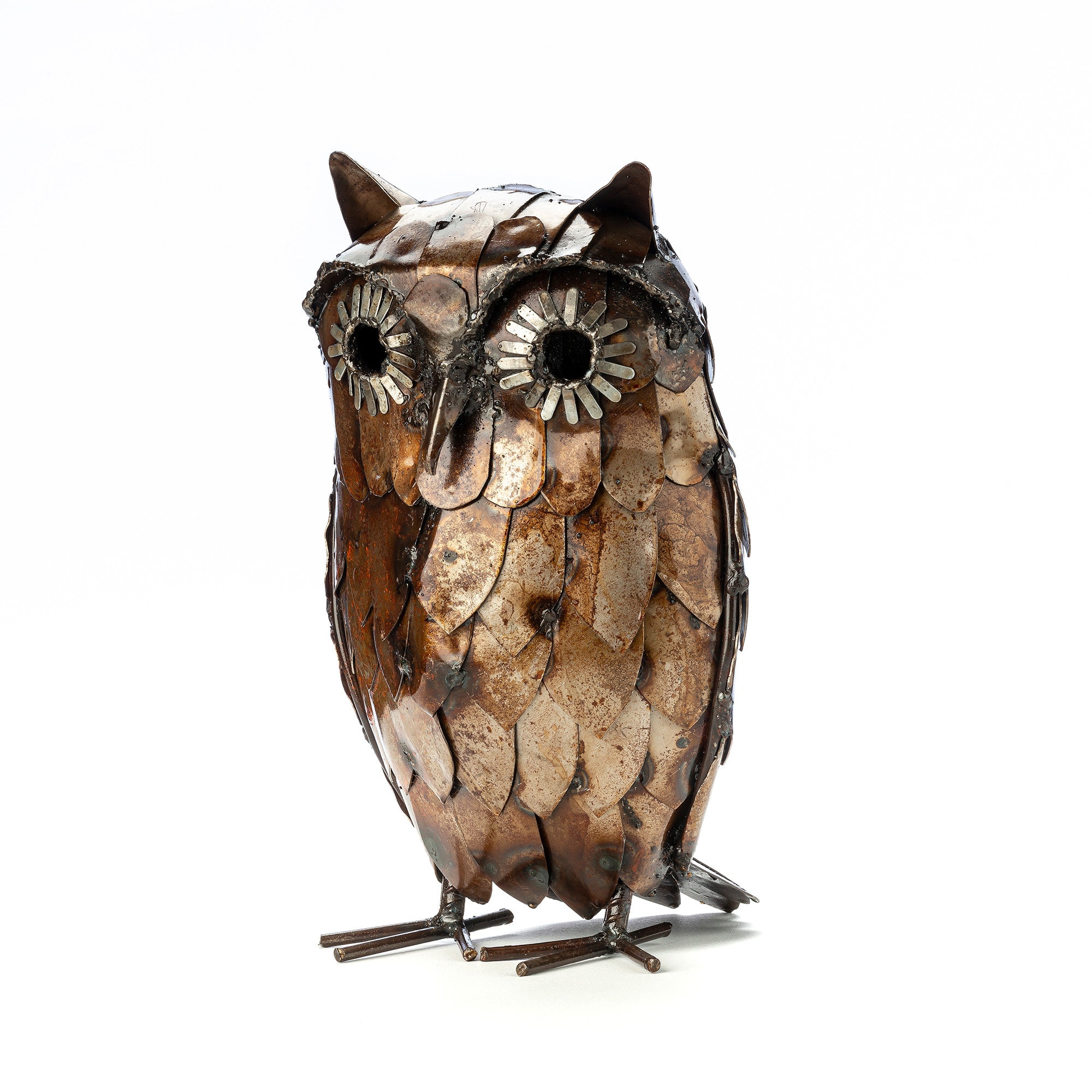 Metal Owl Garden Ornament Sculpture Art Handmade Recycled - Etsy UK