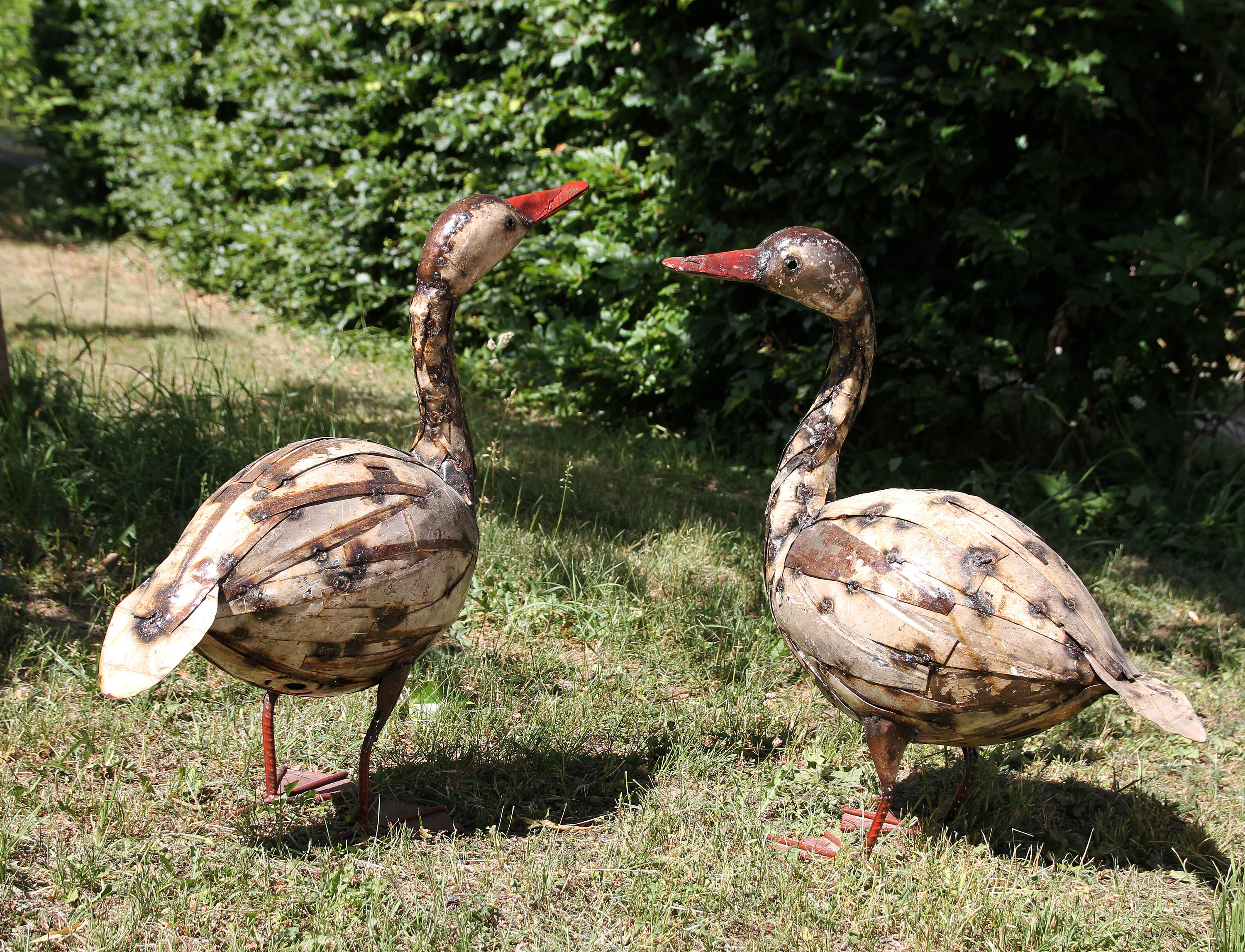 Metal Goose Garden Ornament Sculpture Art Handmade Recycled - Etsy UK
