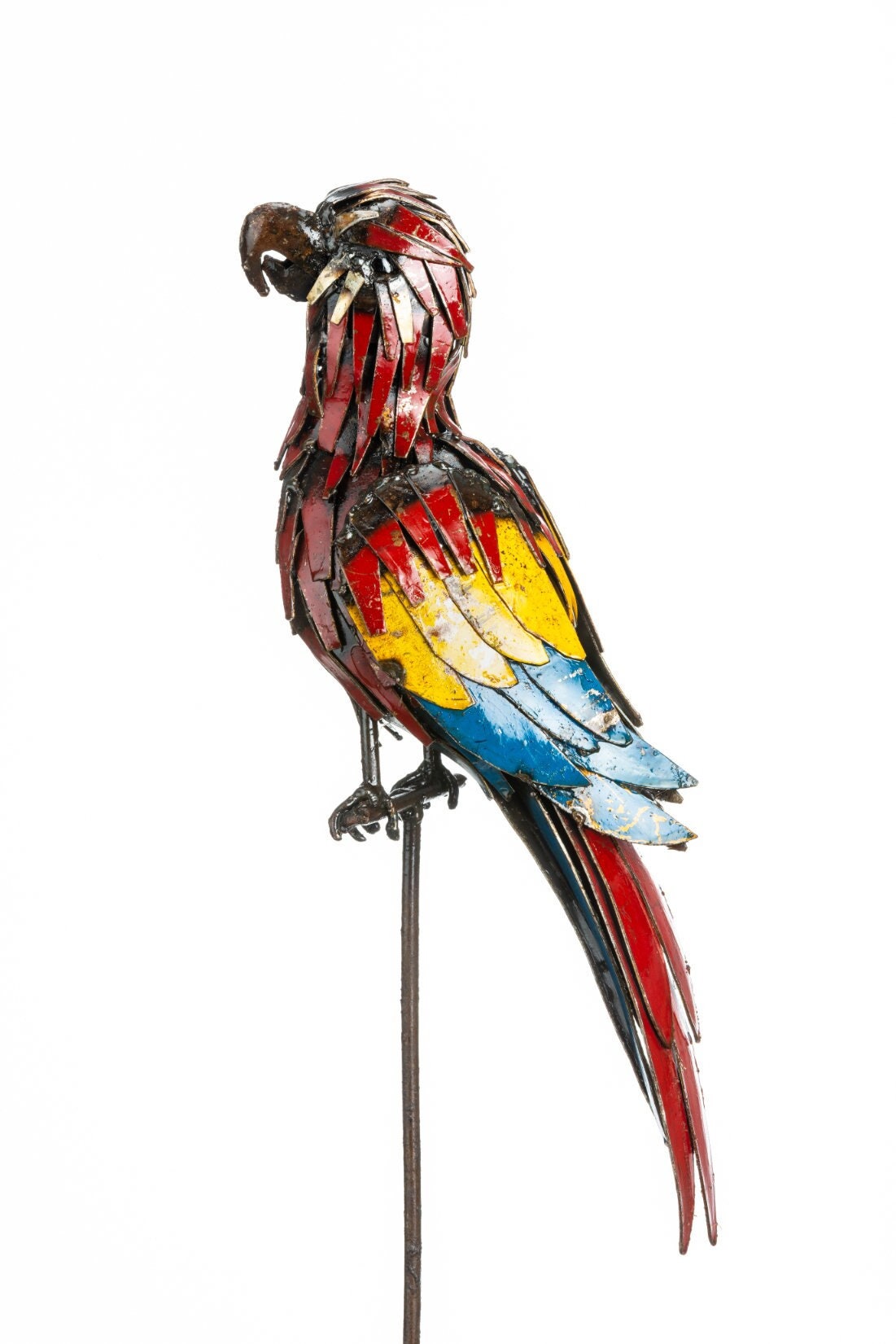 Metal Parrot Garden Ornament Sculpture Art Handmade Recycled - Etsy UK